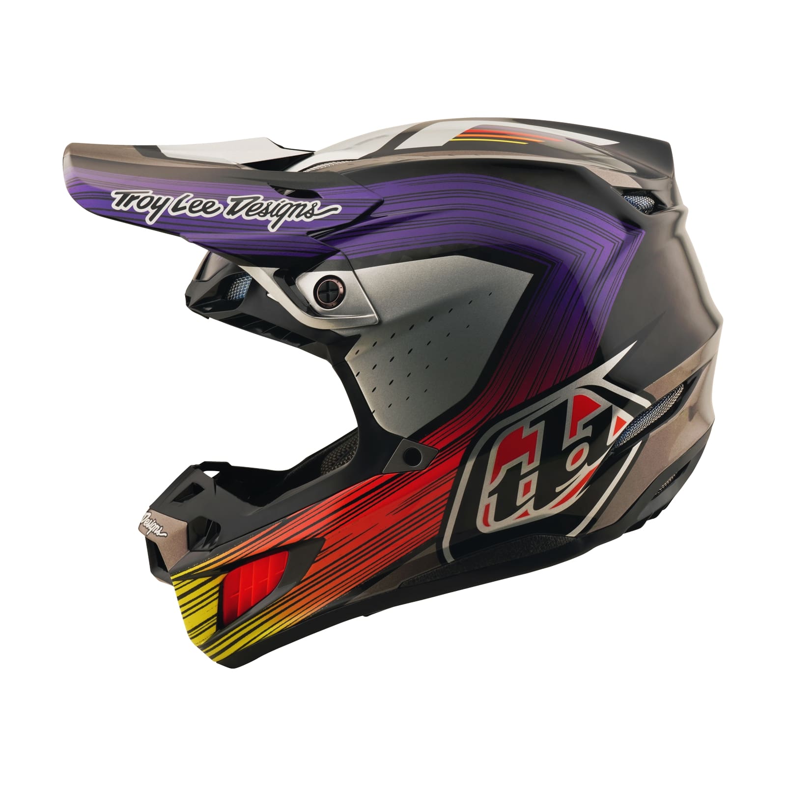 SE5 Carbon Helmet Stripes Black / Purple – Troy Lee Designs